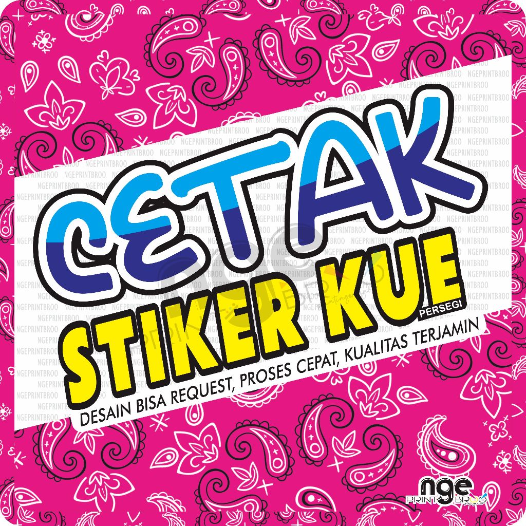 Jual CETAK STIKER / KUE / PERSEGI / CETAK STIKER LABEL CHROMO / VINYL ... Jual CETAK STIKER / KUE / PERSEGI / CETAK STIKER LABEL CHROMO / VINYL ...