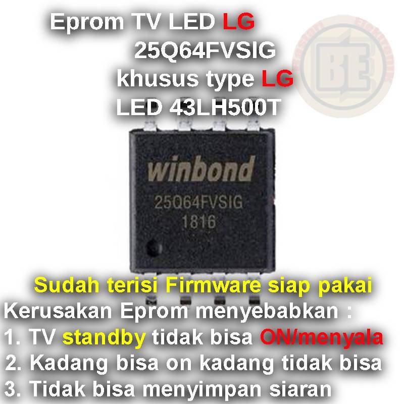 Jual Ic Eprom Firmware TV LG LED 43LH500T | Shopee Indonesia