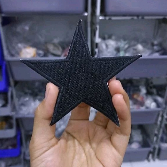 Jual patch bordir bintang hitam 10 cm | Shopee Indonesia