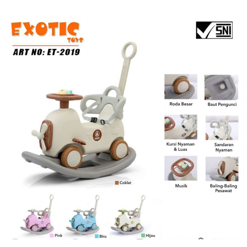 Jual Mainan Ride On 3 in 1 Exotic-2019 3108 PMB K 616 Bus Tayo Anak ...