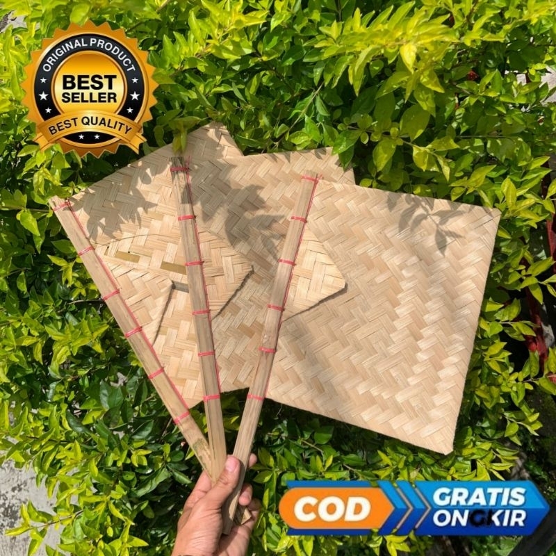 Jual Hihit Bambu / Kipas Sate Bambu Ukuran 30x30cm | Shopee Indonesia