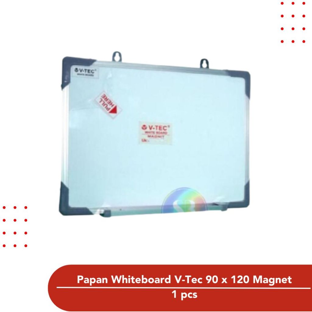 Jual Papan Whiteboard V-Tec 90 x 120 Magnet Gantung | Shopee Indonesia
