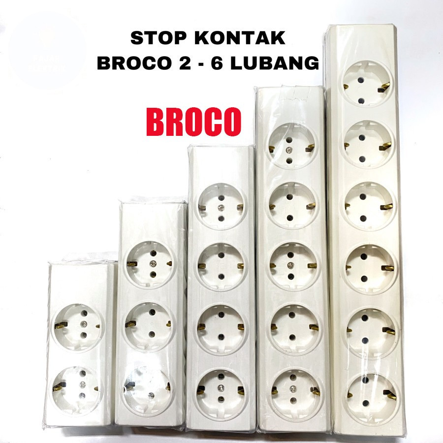 Jual STOPKONTAK BROCO 2 3 4 5 6 LUBANG / TERMINAL / COLOKAN LISTRIK ...