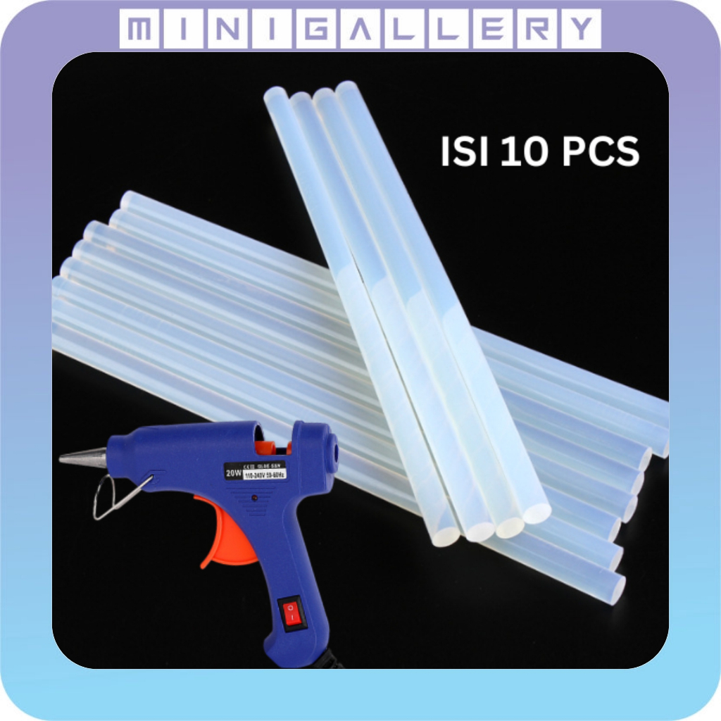 Jual 10 PCS Isi Ulang Lem Tembak / Reffil Lem Tembak / Lem Bakar Kecil ...