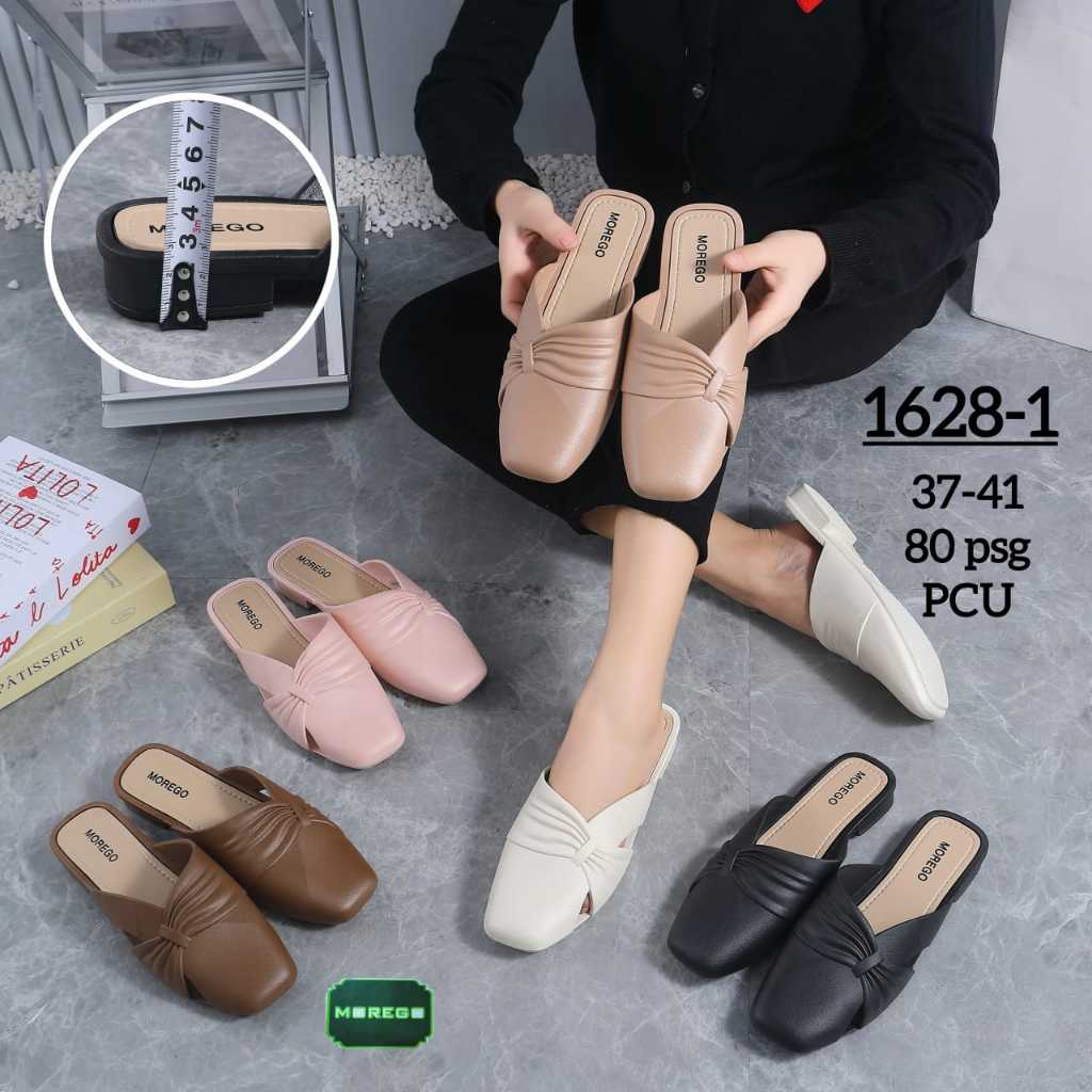 Jual Sepatu Slop Wanita Polos Mules Model Kasual Karet Empuk Flat Shoes ...