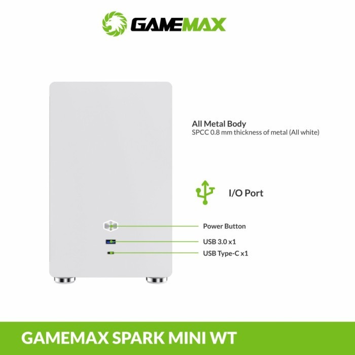Jual Gamemax Casing Spark Mini White ITX PC Case | Shopee Indonesia