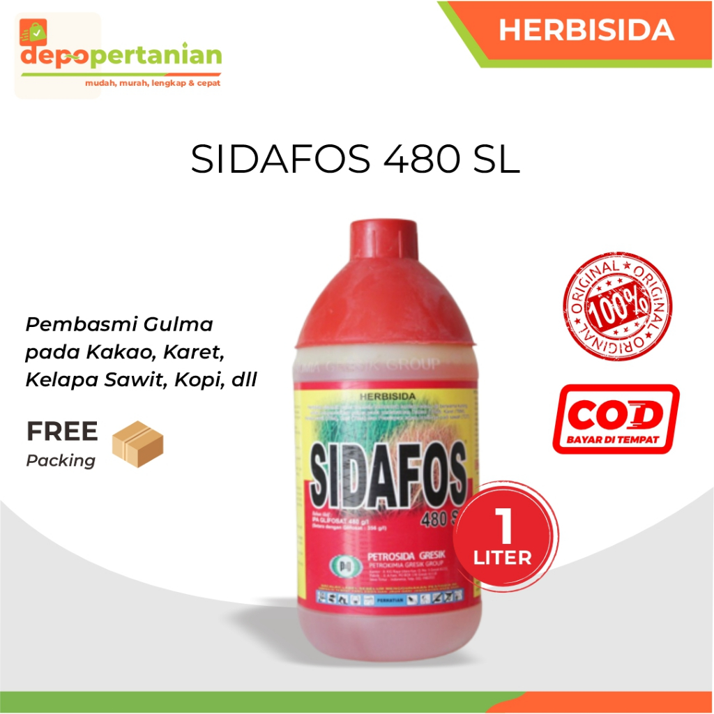 Jual Depo Pertanian - Sidafos 1 Liter Herbisida Sistemik Obat Rumput ...