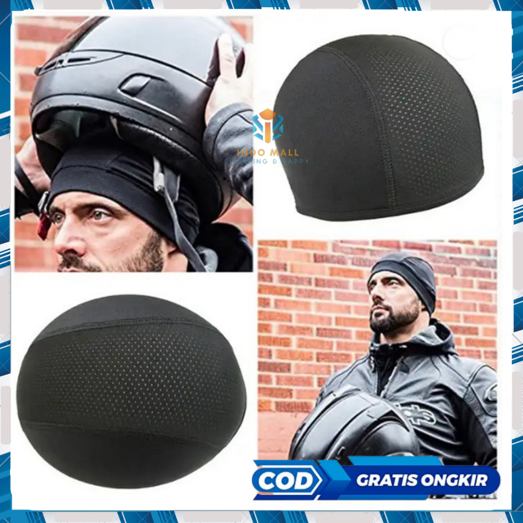 Jual Topi Cover Beanie Dalam Pelindung Kepala Helm Motor Sepeda Cap ...