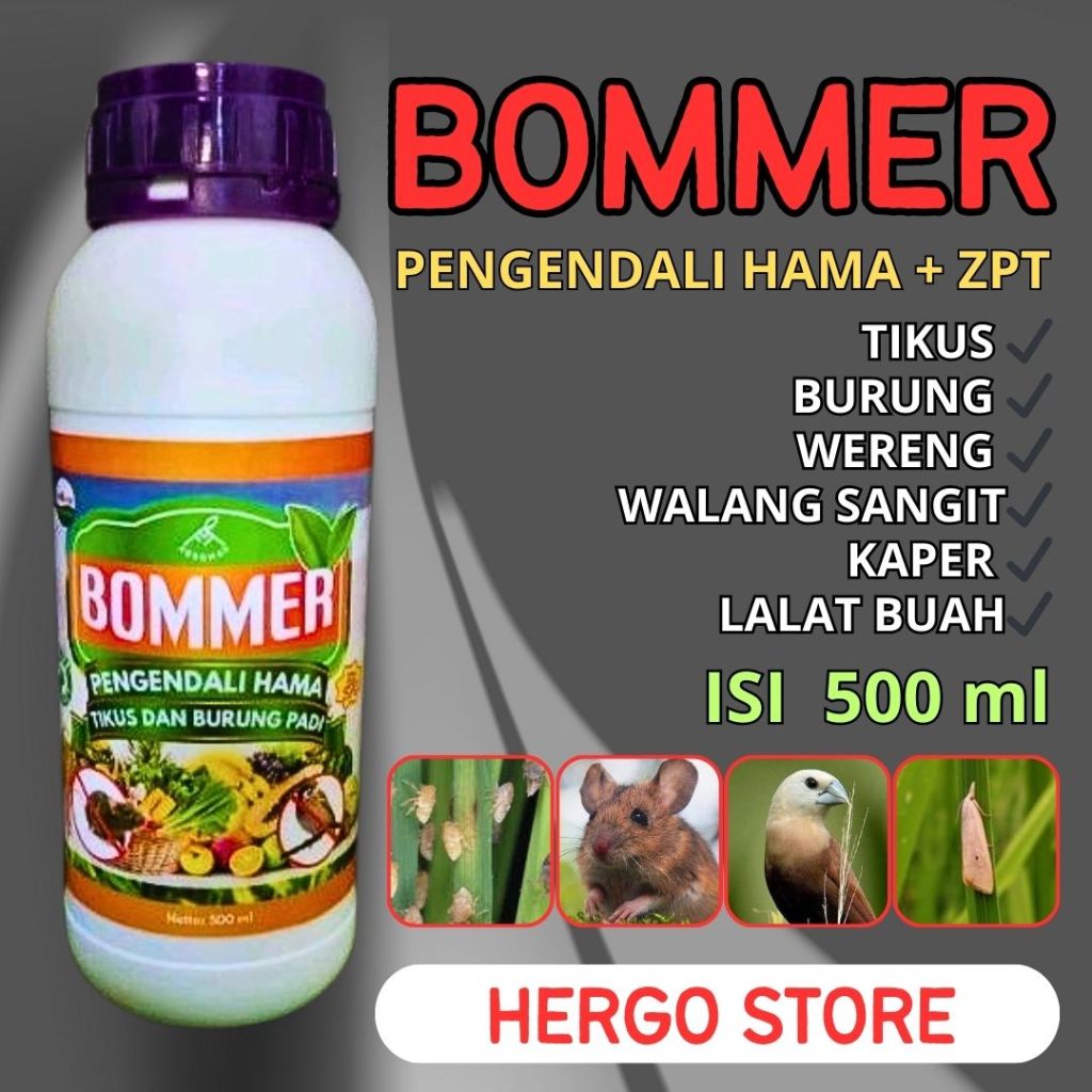 Jual BOMMER Pestisida Organik atasi Hama Tikus, Burung Emprit, Kaper ...