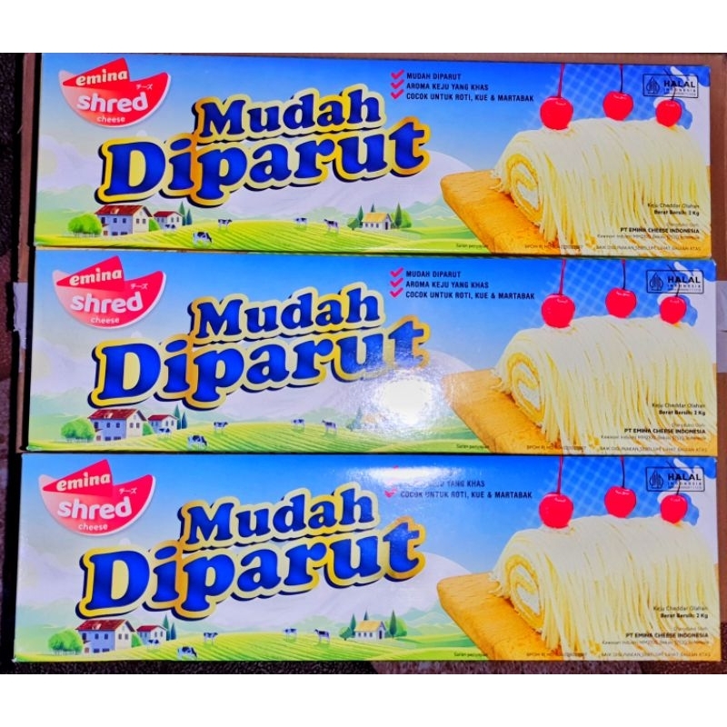 Jual KEJU EMINA CHEESE SHRED 2KG | Shopee Indonesia