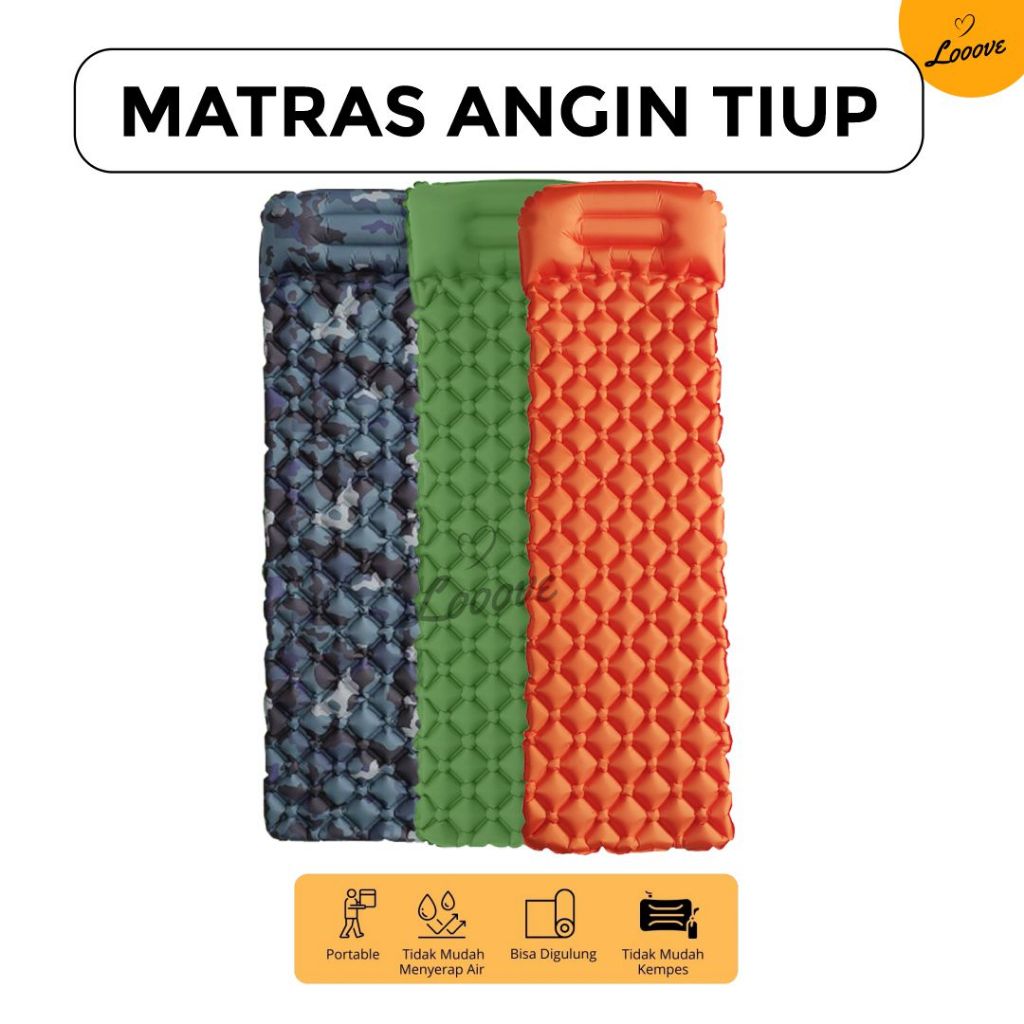 Jual Matras Camping Angin Inflatable Sleeping Pad Ultralight Waterproof ...