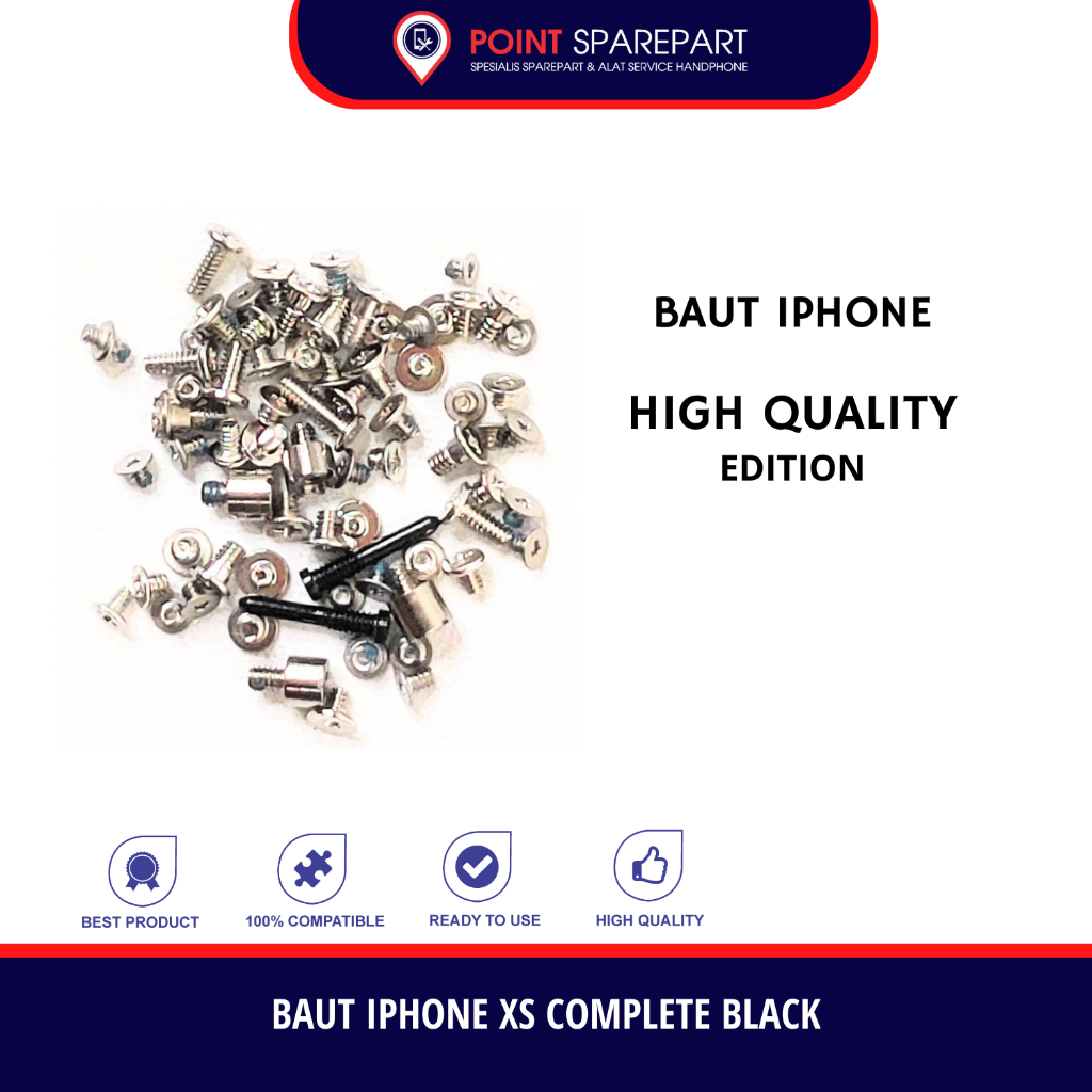 Jual Baut Iphone XS Complete Black | Shopee Indonesia