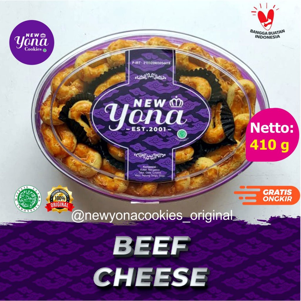 Jual [Ready] Kue Kering New Yona Cookies - Beef Cheese | Shopee Indonesia