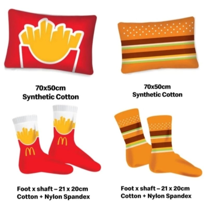 Jual merchandise McDonald's night in limited edition sarung bantal/ kaos kaki | Shopee Indonesia