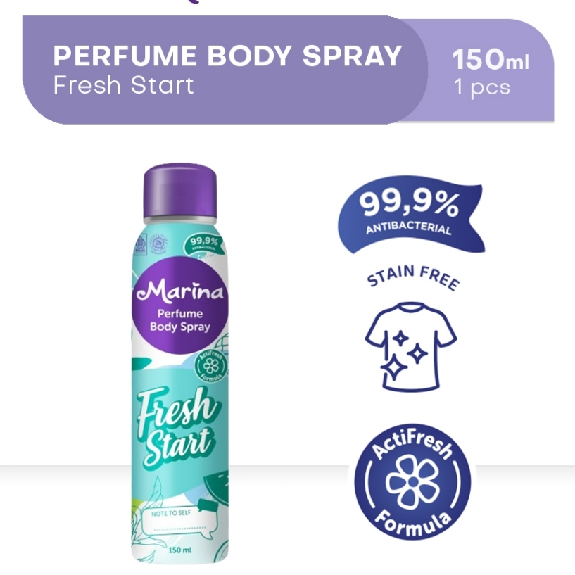 Jual Marina Perfume Body Spray LET'S TALK | FRESH START | Shopee Indonesia