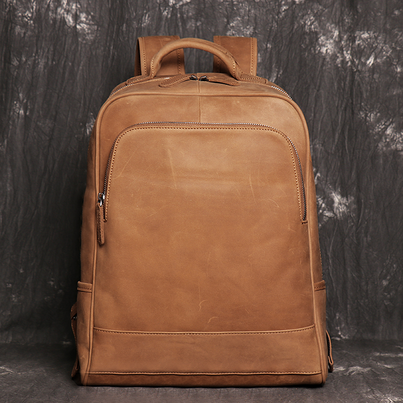 Jual TAS RANSEL PRIA KULIT ASLI SAPI JENIS CRAZY HOURSE VARIASI TAN ...