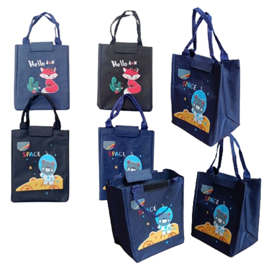 Jual tas bekal makanan tenteng model lunch box perekat | Shopee Indonesia