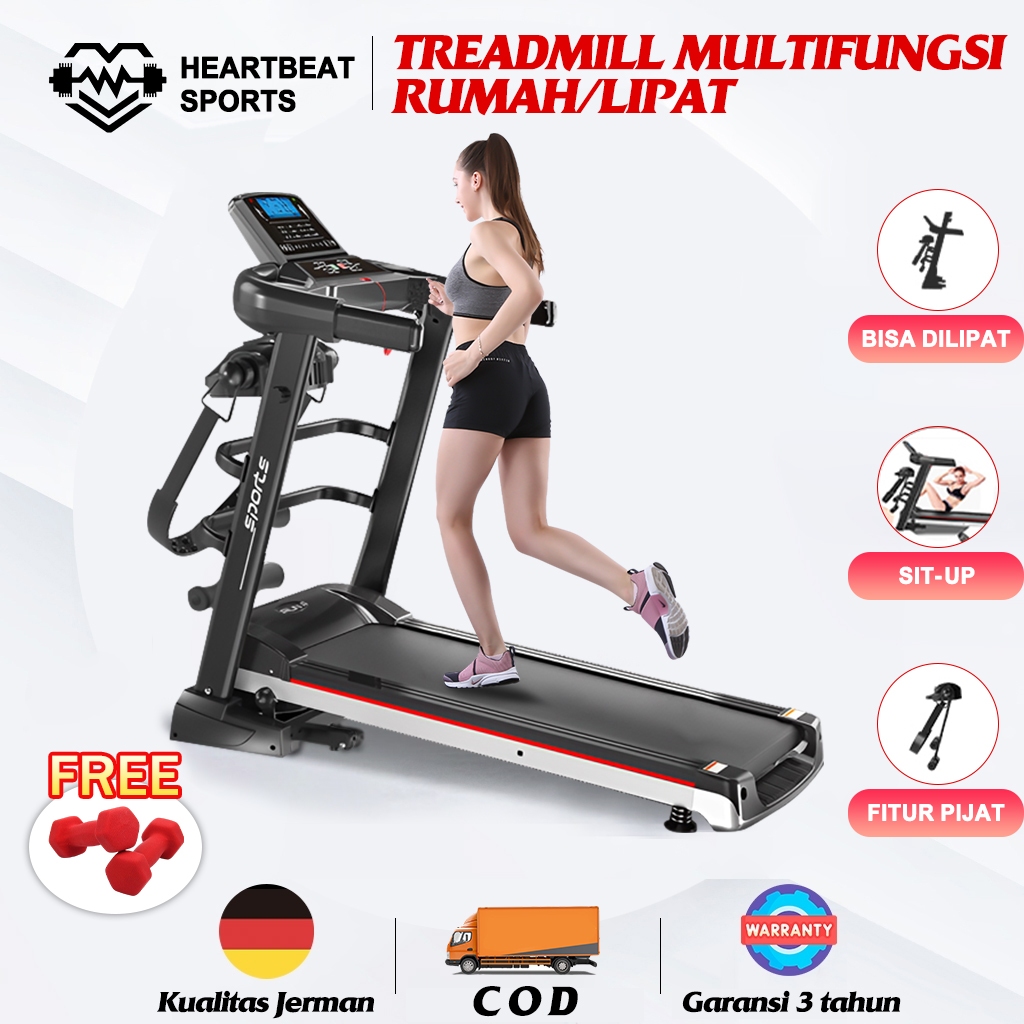 Jual Treadmill rumah tangga listrik kecil lipat multifungsi / Alat ...