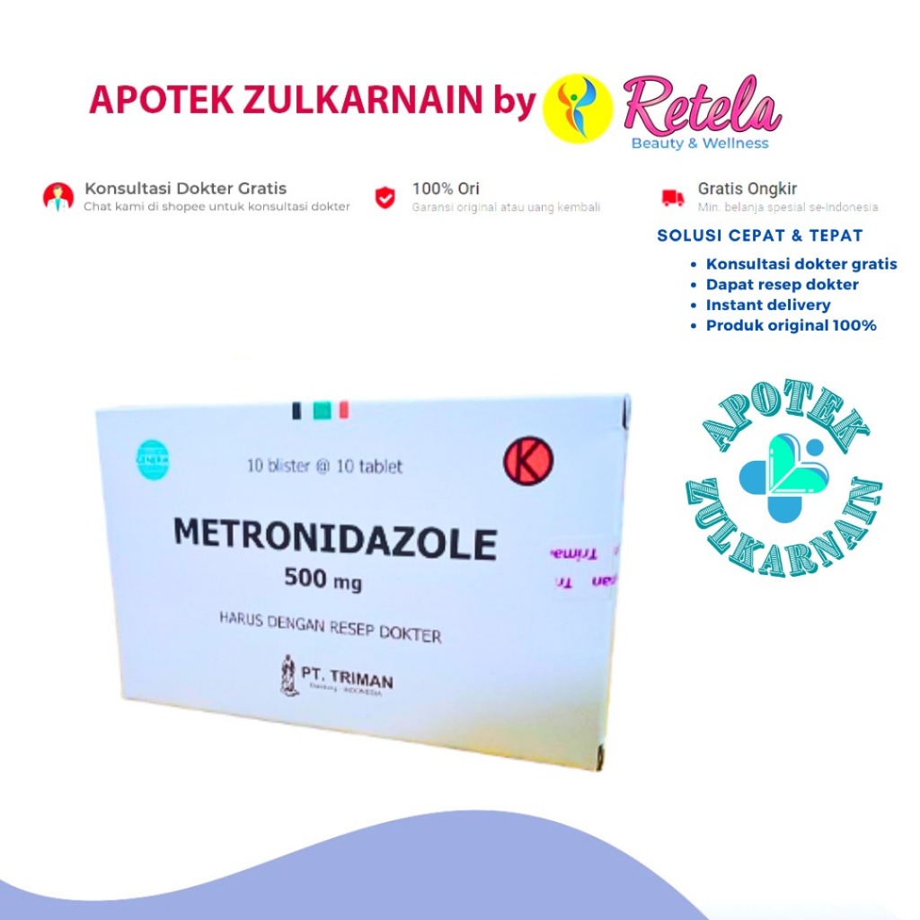 Jual Metronidazole 500Mg 100`S[Gen] | Shopee Indonesia