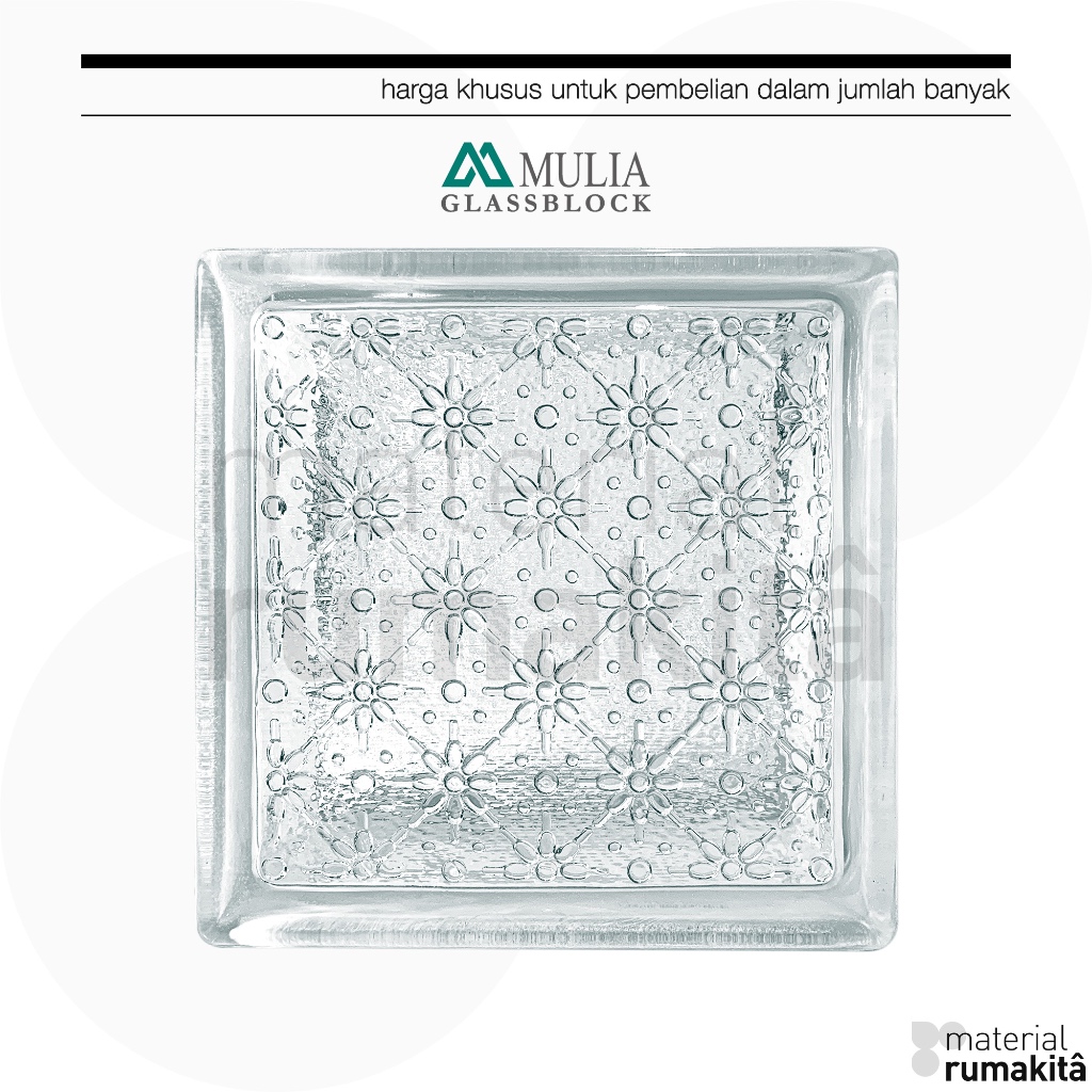 Jual GLASS BLOCK MULIA MOTIF LENGKAP / GLASSBLOCK DINDING SATUAN ...