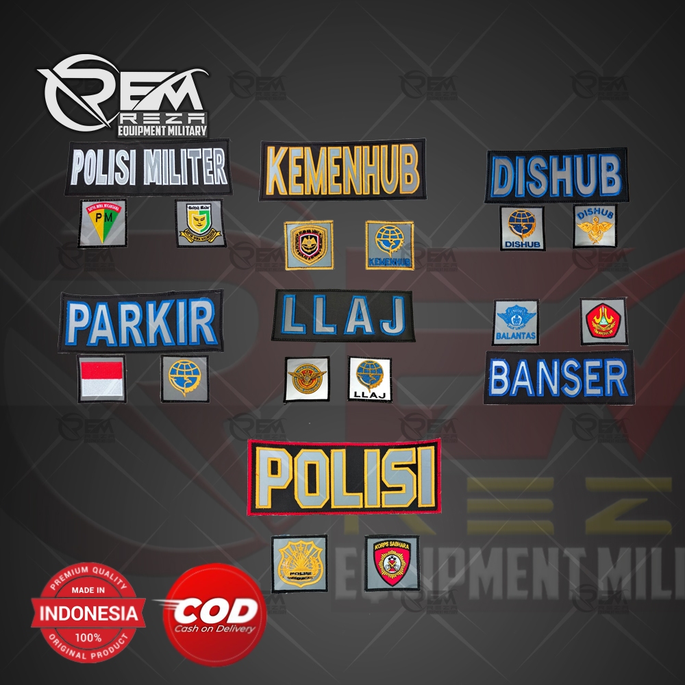 Jual Logo Bordir Atribut POLISI / Banser / Dishub / Kemenhub / LLAJ ...