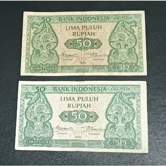Jual Uang kuno 50 Rupiah tahun 1952 seri Budaya | Shopee Indonesia