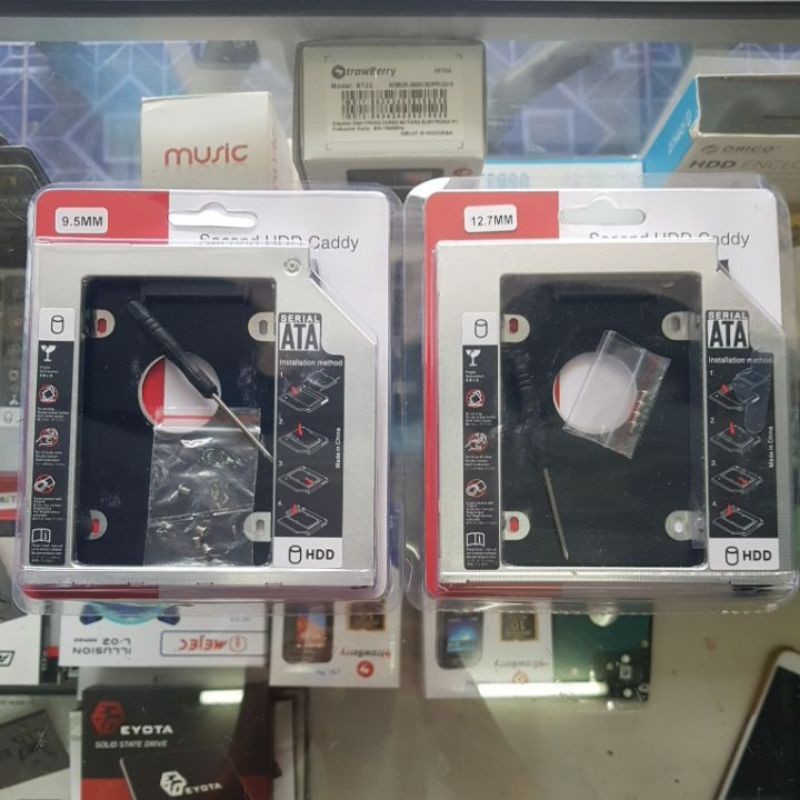 Jual HDD SSD CADDY TIPIS 9.5MM or 12.7MM SATA / SSD CADDY / SLOT DVD TO ...