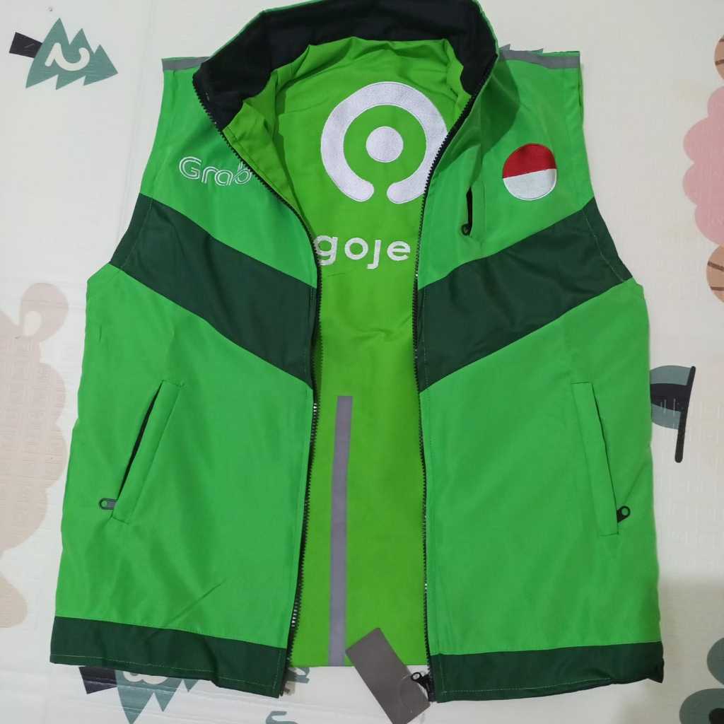 Jual ROMPI BOLAK BALIK GOJEK GRAB ANTI AIR LOGO BORDIR SEMUA | Shopee ...