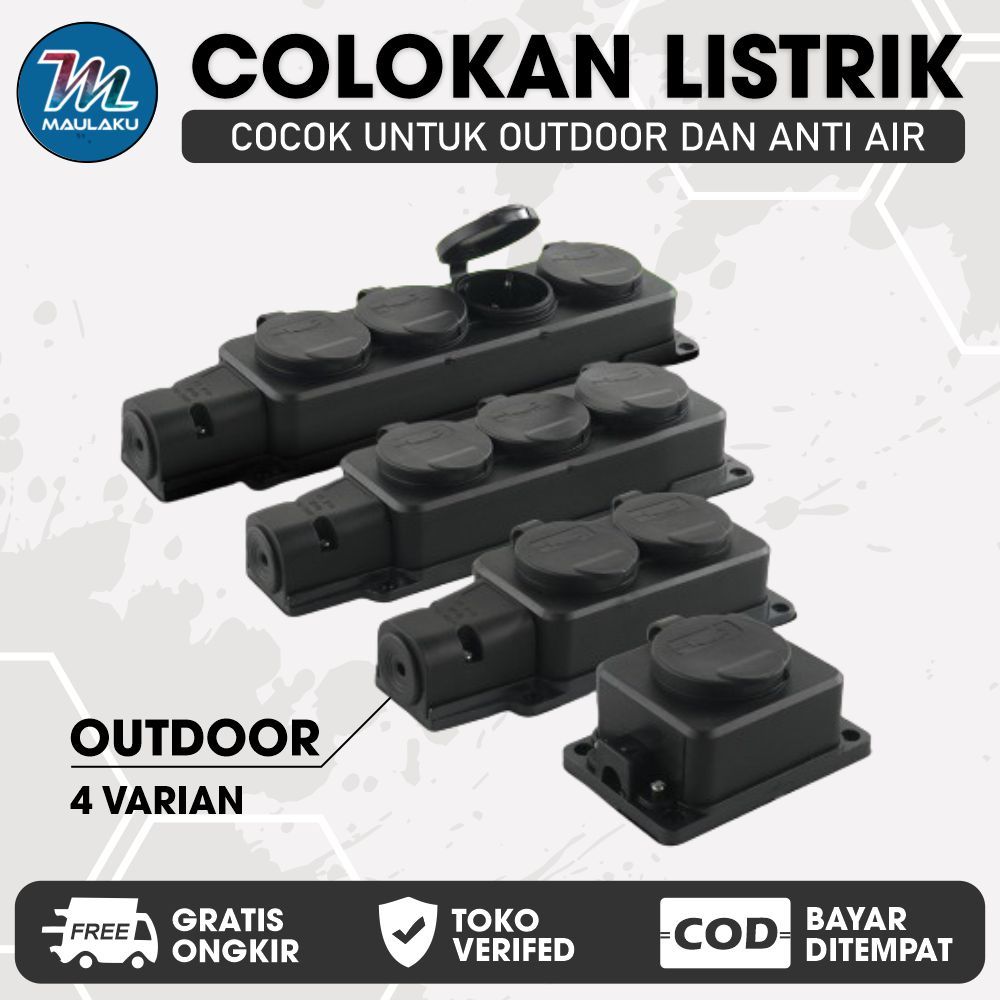 Jual Stop Kontak Colokan Listrik Outdoor Terminal Anti Air IP54 16A ...
