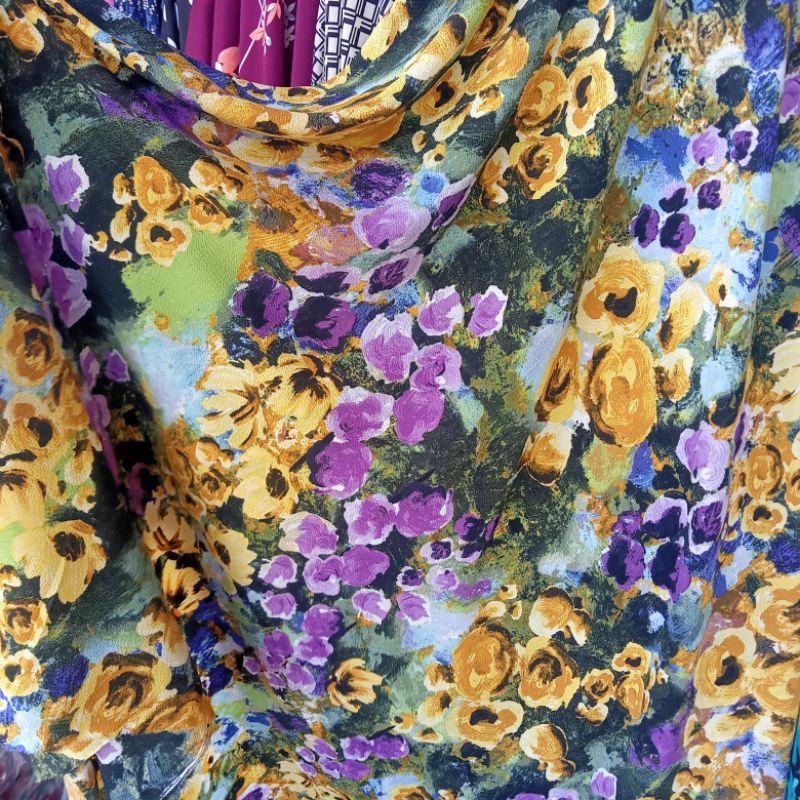 Jual Kain Bubble Pop Motif Kembang - Kain Bubble Crepe - Kain Bubble ...