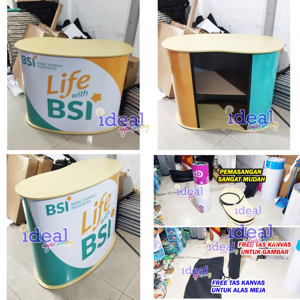 Jual Meja Pameran Big Polycounter bisa bongkar pasang portable pop up ...