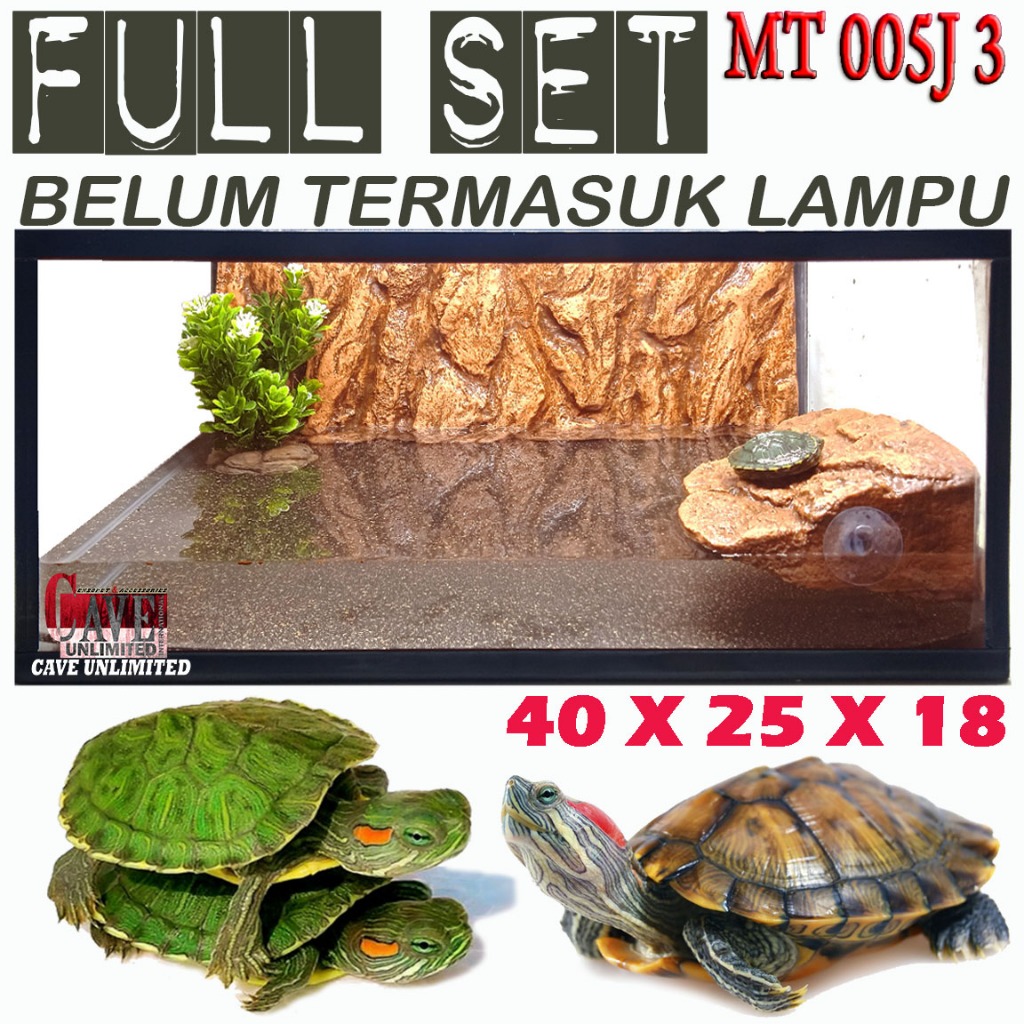 Jual MT005J3 PAKET TERRARIUM AKUARIUM KANDANG REPTILE KURA AIR TURTLE RES BRAZIL RAZOR PIPUT ...
