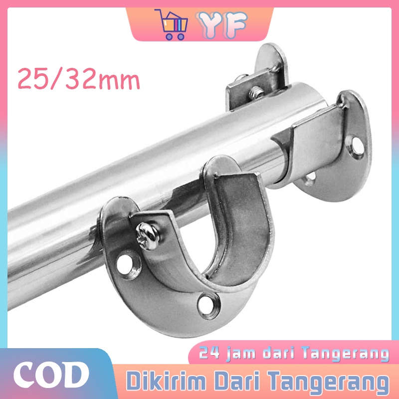 Jual 25/32MM Breket Korden Besi Rel Gorden Kaki Gorden Penyangga Batang ...