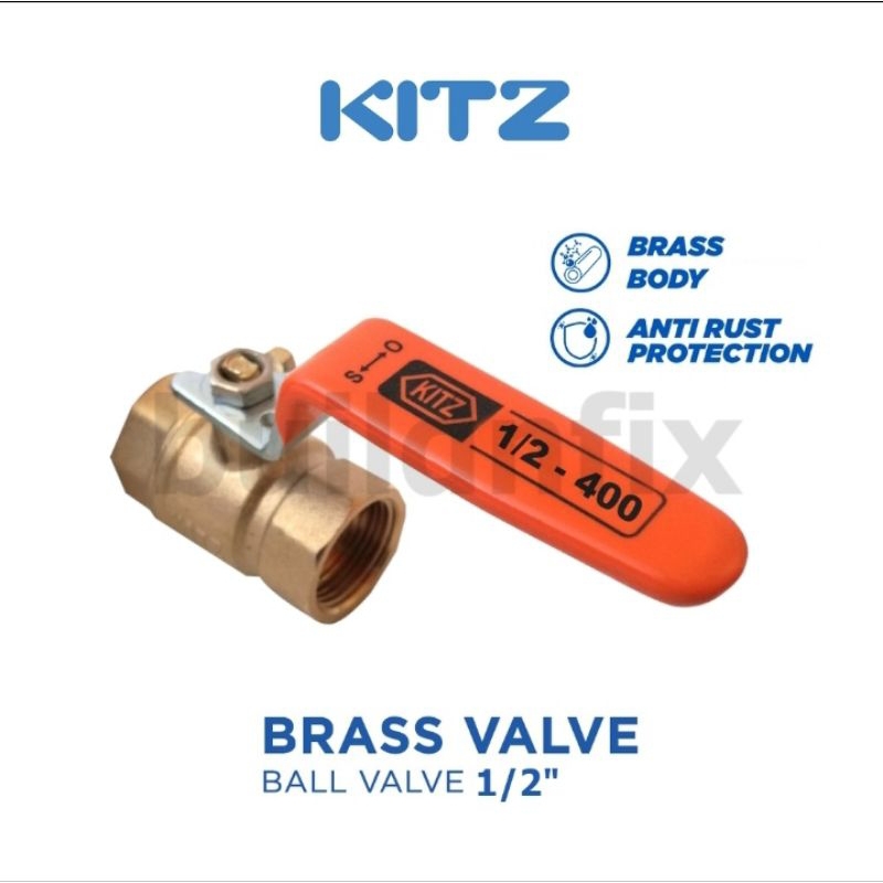 Jual KITZ BALL VALVE / STOP KRAN KUNINGAN 1/2" INCH | Shopee Indonesia