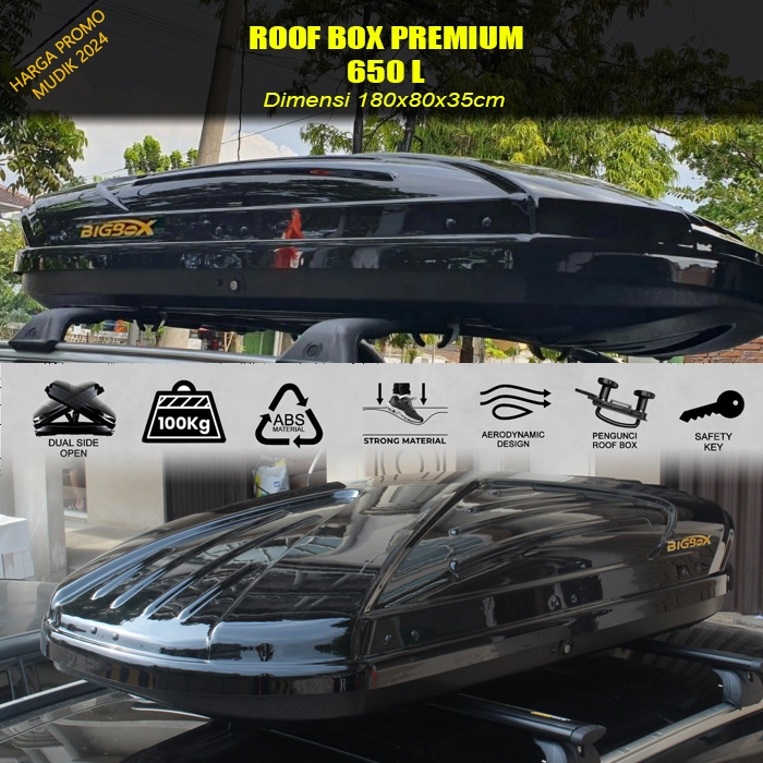 Jual Roof Box Bagasi atas mobil model thule 600L auto box | Shopee ...