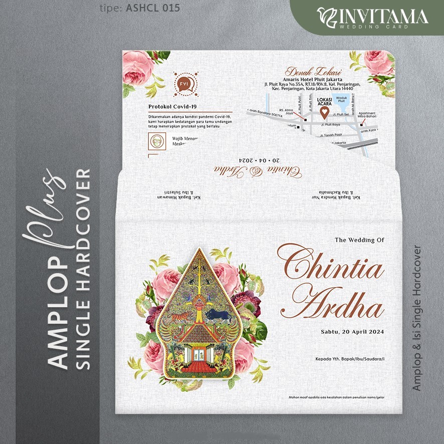 Jual Undangan Wedding Pernikahan Amplop Single Hardcover Landscape ...