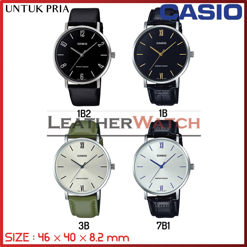 Jual Casio MTP-VT01 Series : Jam Tangan Pria - Kulit - Original ...
