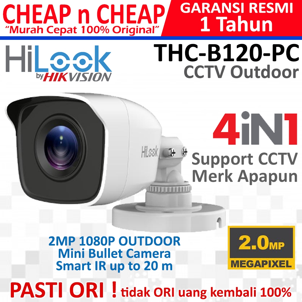 Jual Hilook THC-B120-PC Kamera CCTV Outdoor By Hikvision Hik Vision | Shopee Indonesia