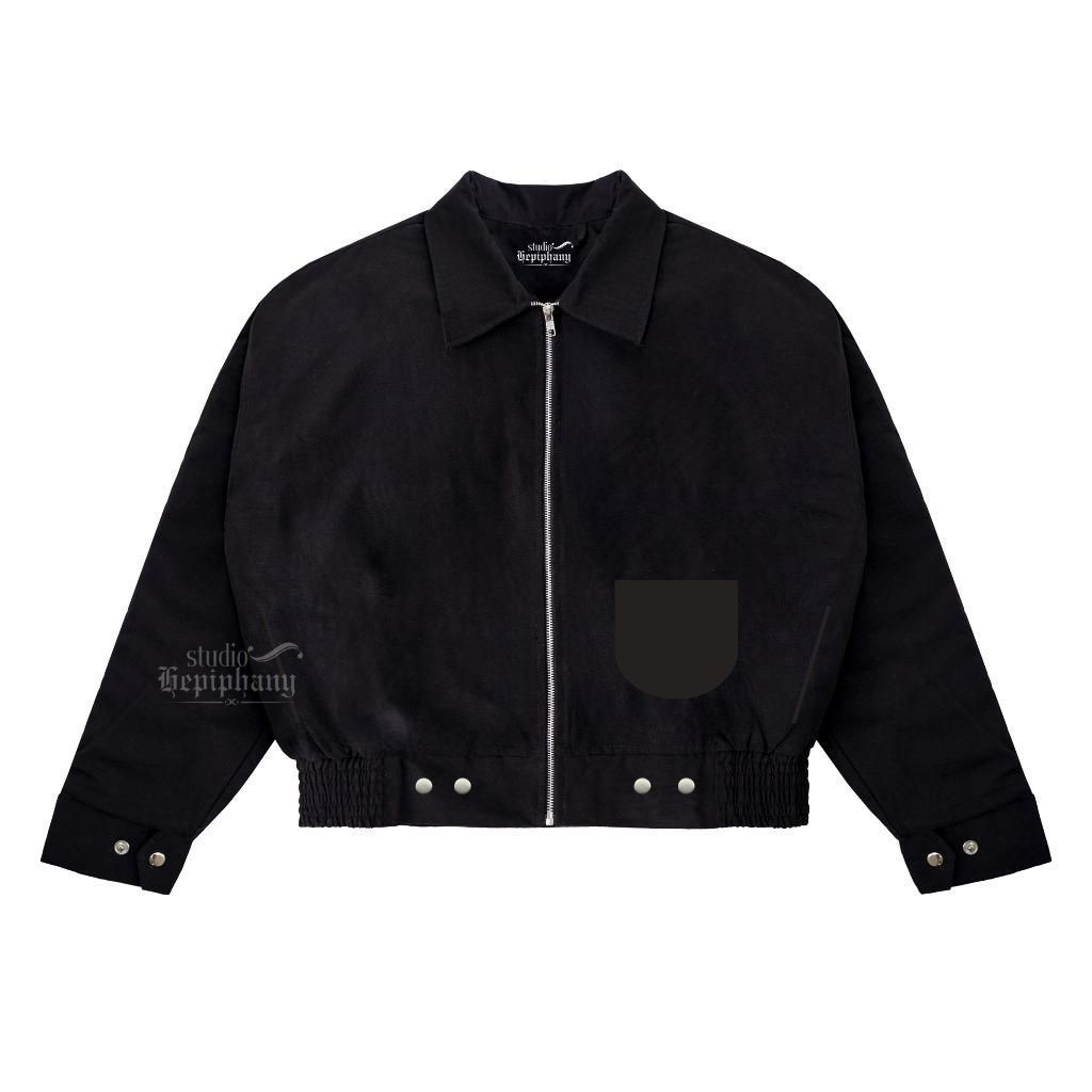 Jual Hepiphany - Work Jacket Boxy Polos - Work Jacket Crop Polos Unisex ...