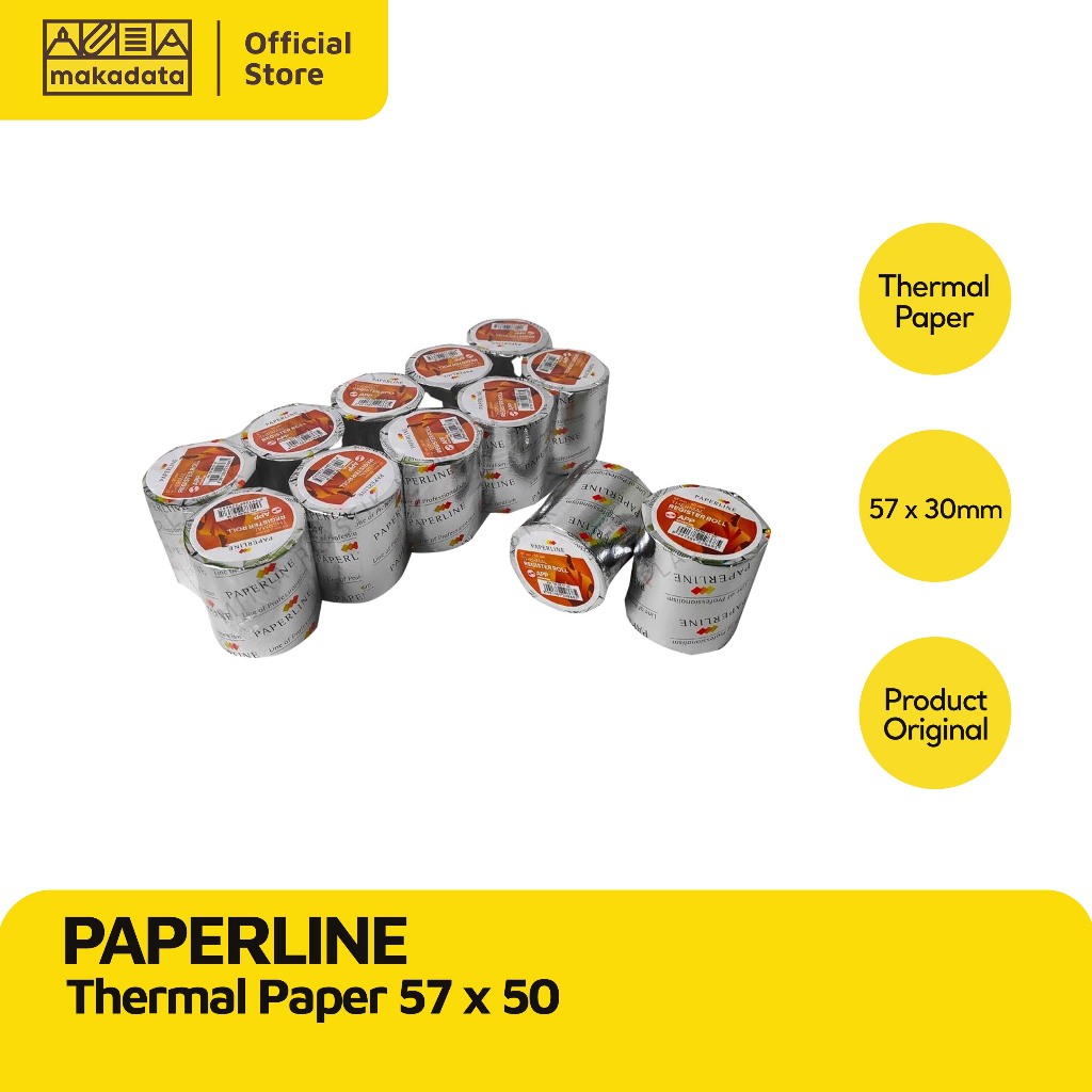 Jual PAPERLINE KERTAS THERMAL PAPER 57 x 50 (1 PCS) | Shopee Indonesia