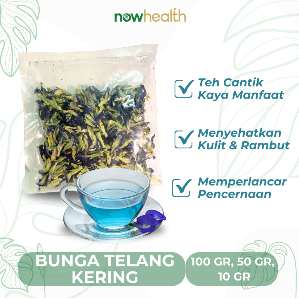 Jual Teh Bunga Telang Kering 10 gr | Organik Butterfly Pea Flowers Tea ...