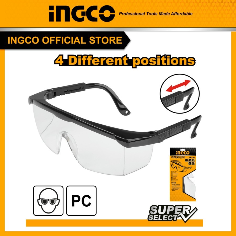 Jual Safety Glasses Clear INGCO HSG142 Goggles Kacamata Kaca Mata ...