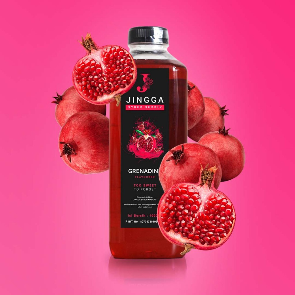 Jual JINGGA Grenadine Syrup 1000 ml - Sirup Flavour Grenadine Untuk ...