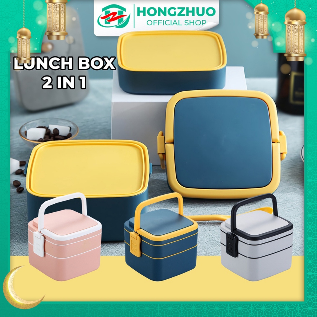 Jual Hongzhuo Kotak Makan 2 Tingkat Lunch Box Susun Material Plastik ...