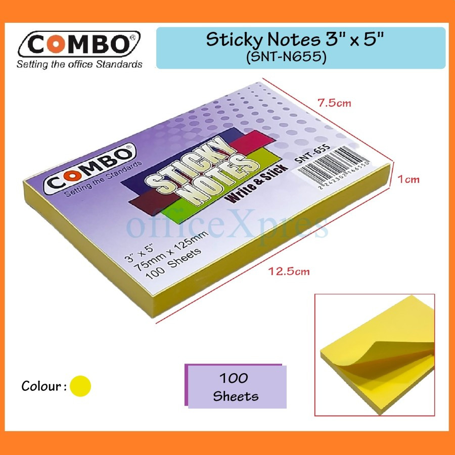 Jual Sticky Notes / Memo Tempel / Kertas Memo Stick / Index SNT 655 ...