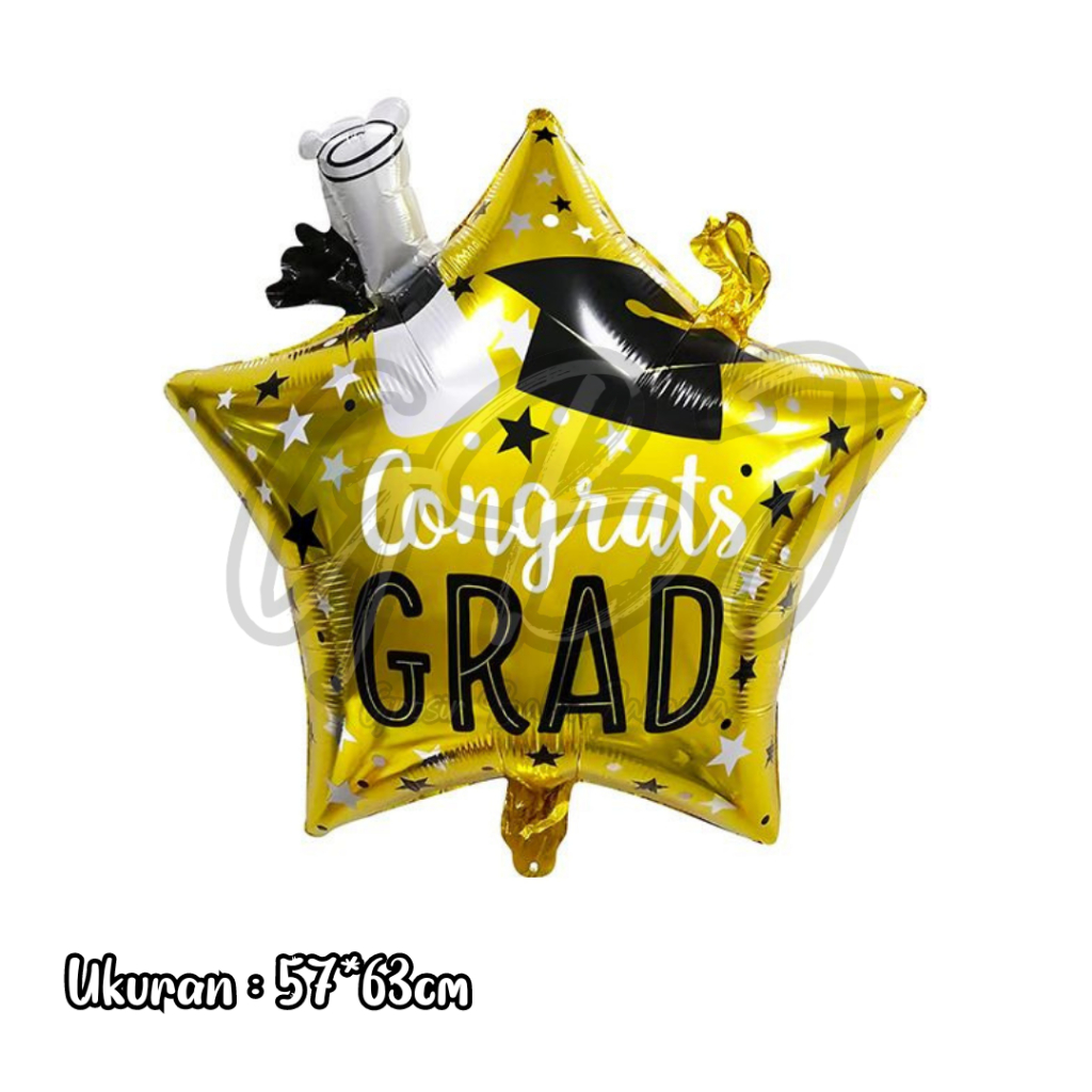 Jual Balon Foil JUMBO Graduation / Balon Sempro Wisuda / Kelulusan ...