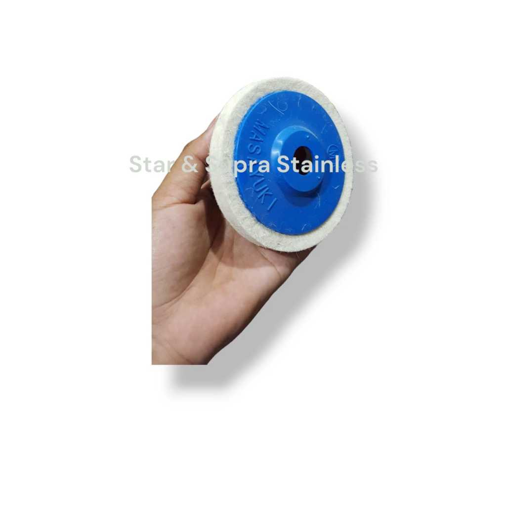 Jual GERINDA WOOL POLISH 4" INCHI/BULU DOMBA (SPON PUTIH) | Shopee ...