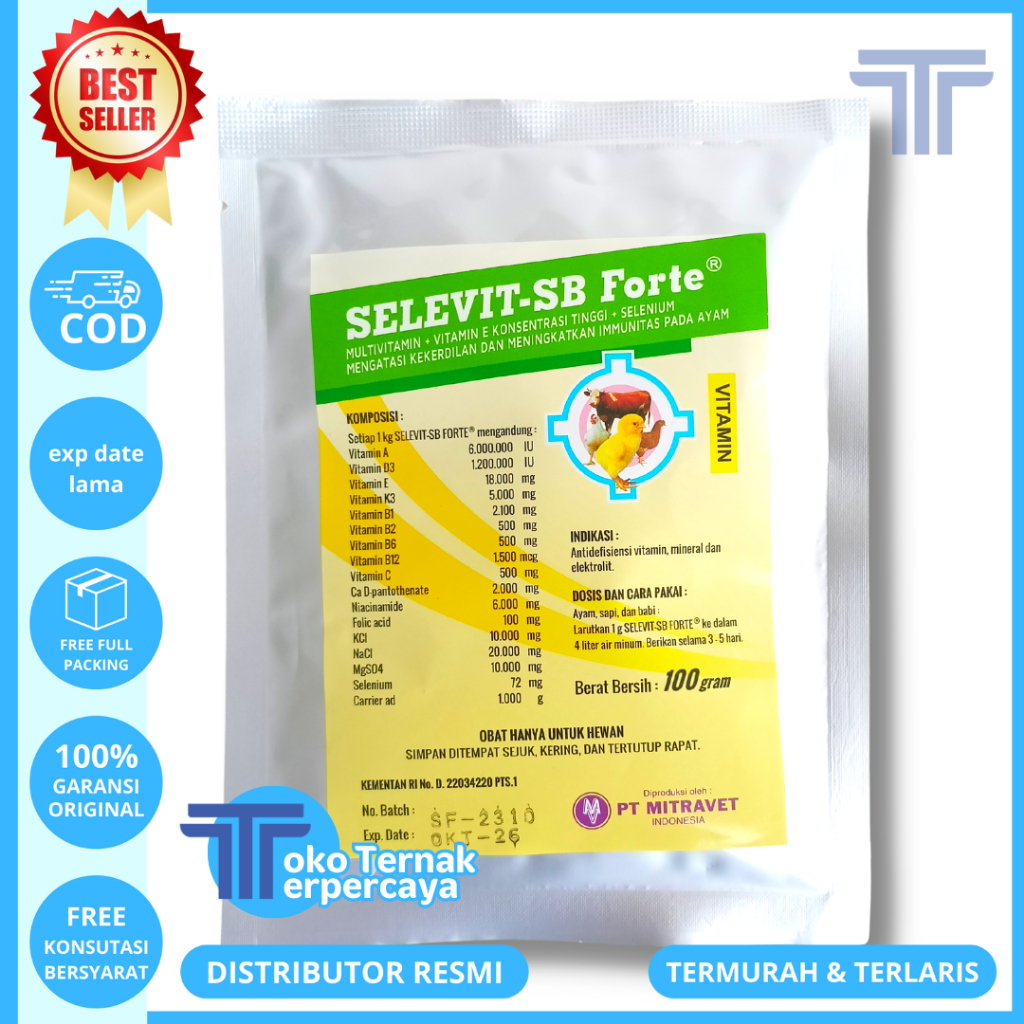 Jual SELEVIT SB FORTE 100 GRAM Multivitamin + Vit E Selenium ...