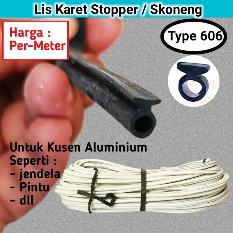 Jual Lis Karet Stoper 606 Kusen Aluminium Skoneng Jendela | Shopee ...