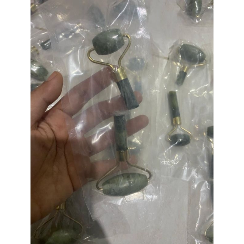 Jual Jade Roller Face Facial Massage Batu Giok Gua Sha kesehatan ...